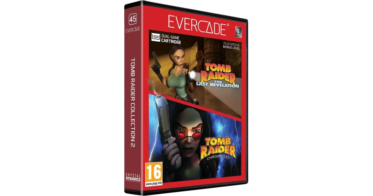 Evercade #45, Tomb Raider Collection 2, 2in1, Retro, Giga Card, Multi ...
