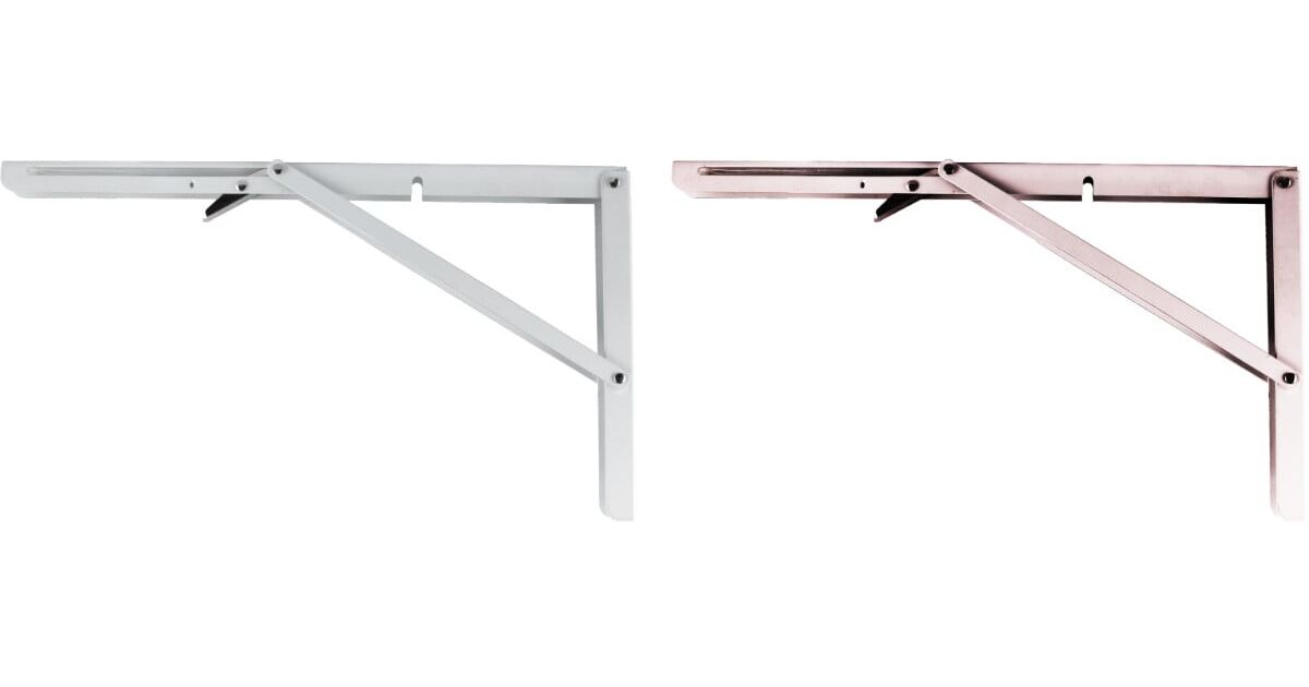 Consola Metalica Rabatabila 200 mm 105 mm Zincat Alb | Pepita.com