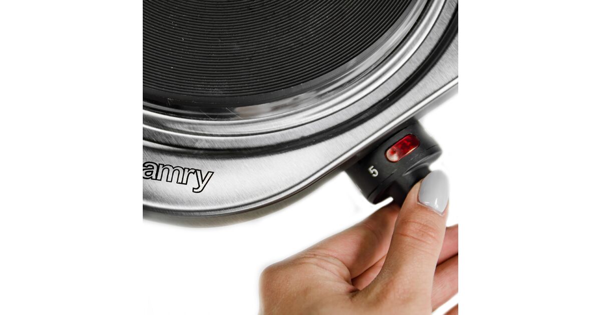 Plita Electrica 1500w Camry, Termostat, Indicator Luminos, Inox | Pepita.com