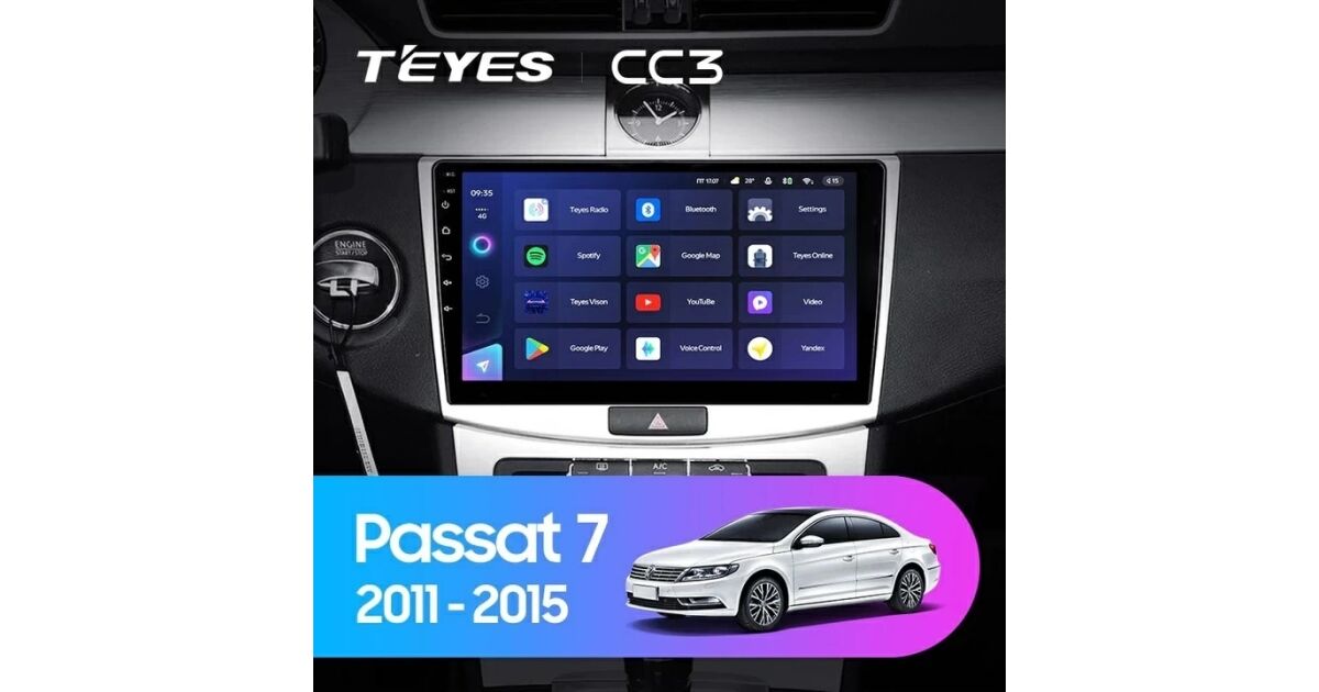 Nawigacja samochodowa Teyes CC3 2K do Volkswagen Passat B7 2010-2015, 4 ...