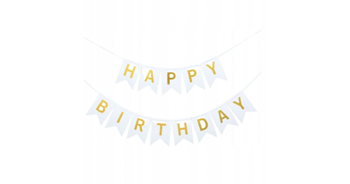 Banner Happy Birthday 100x200 cm, Flippy, Dimensiune Stegulet 11.5x16.5 ...