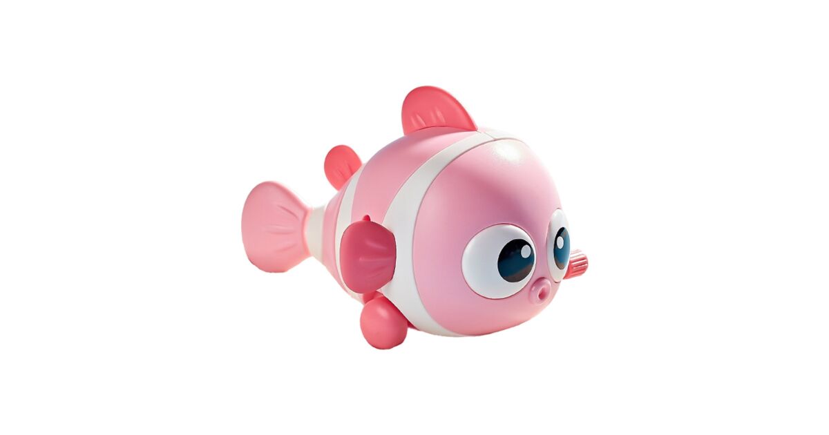 Jucarie mecanica pentru copii Flippy, pestisor haios, cu cheita ...