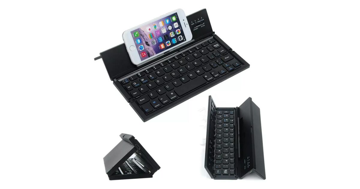 Macvi® vezeték nélküli, összecsukható Bluetooth billentyűzet, kompakt ...