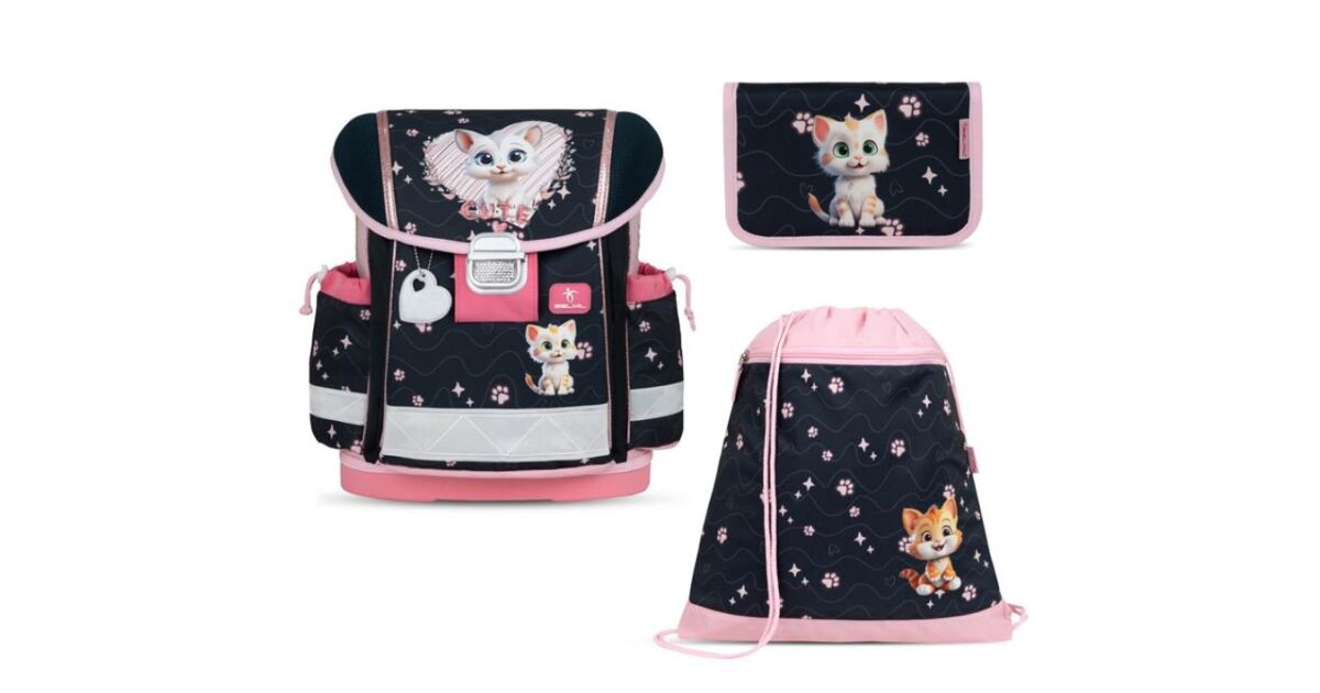 BELMIL Classy Iskolatáska szett, Cute Kitten/Cuki cica/Cicás ...