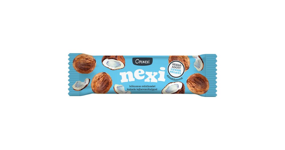 Cornexi nexi müzli szelet kókuszos kakaós tejbevonó talppal 25 g ...