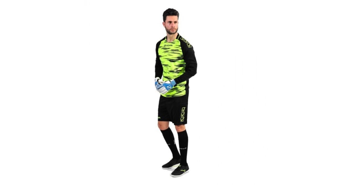 Givova Kit Portiere Difesa kapus szett fluo sárga-fekete 1910 XS ...