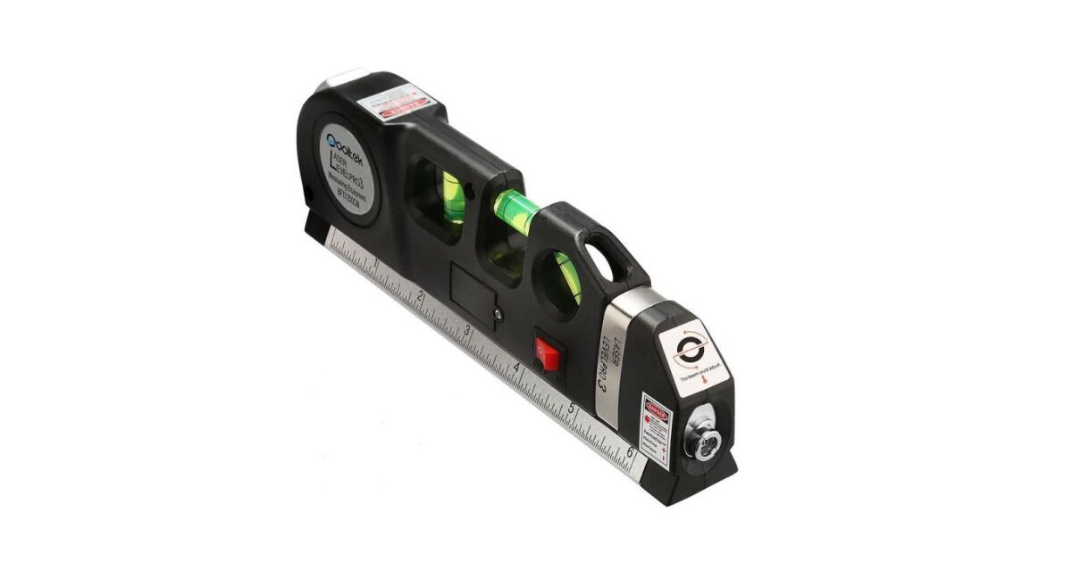 Nivela Laser cruce, orizontal si vertical, boloboc 3 bule, ruleta 2.5m ...