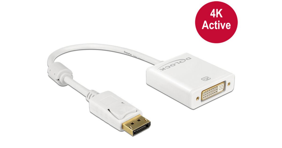 Delock Adapter Displayport 1.2-dugós csatlakozó > DVI-csatlakozóhüvely ...