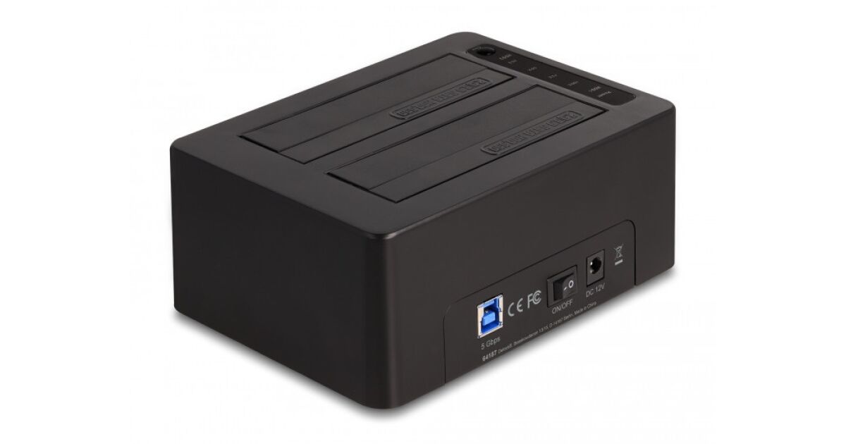 Delock USB duális dokkoló állomás 2 db. SATA HDD / SSD számára klónozó ...