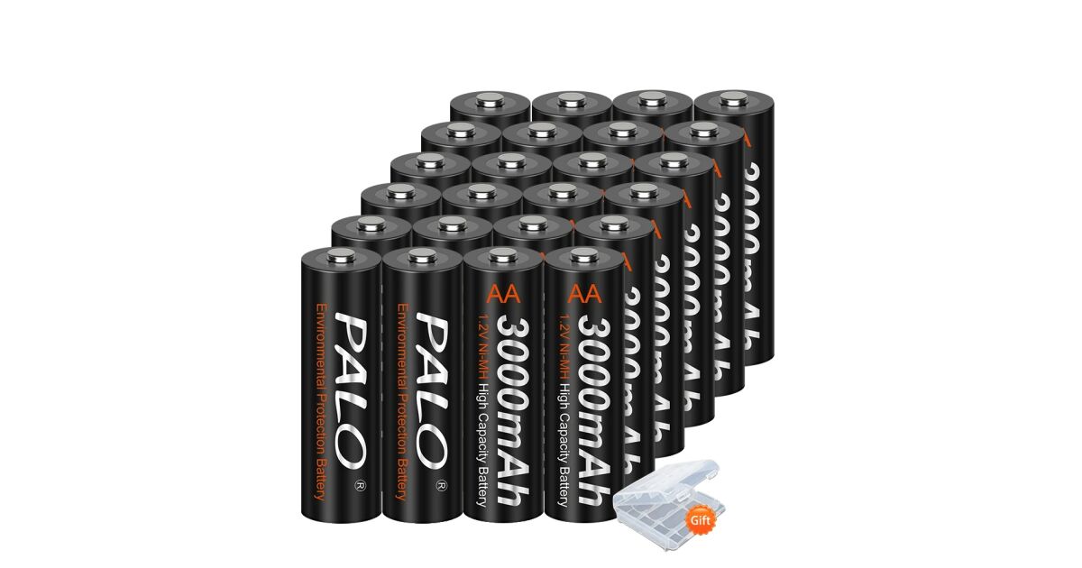 Palo AA újratölthető akkumulátorok, nagy kapacitású 3000mAh, 1800 ...