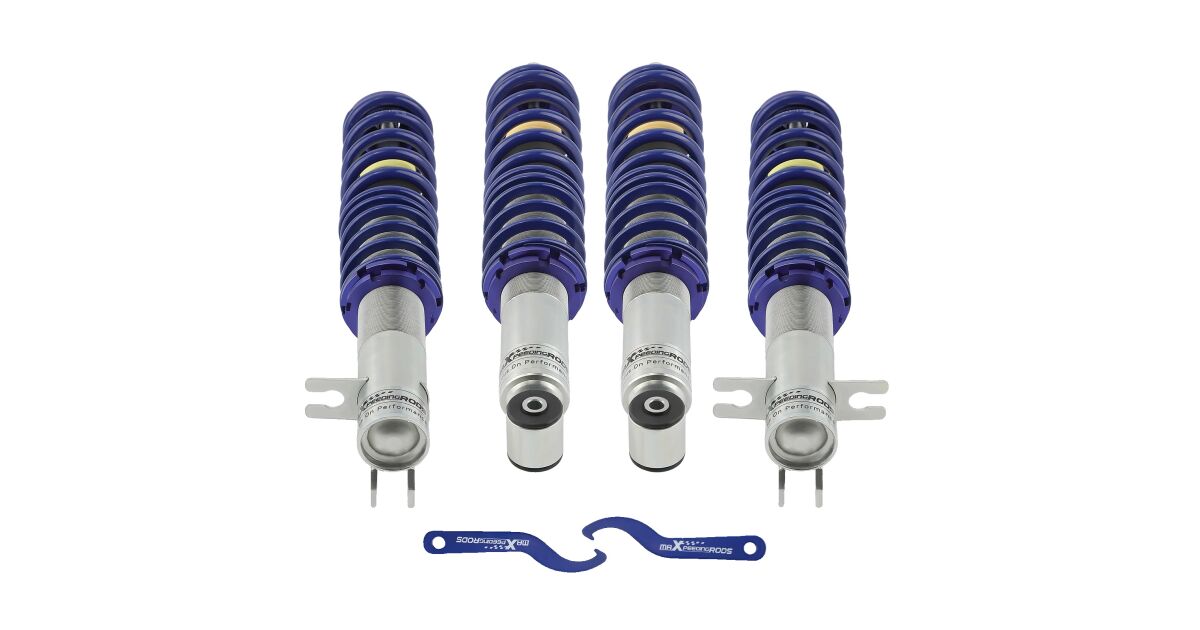 Adjustable Height Coilovers, Shock Absorber Suspensions, VW Golf MK1 ...