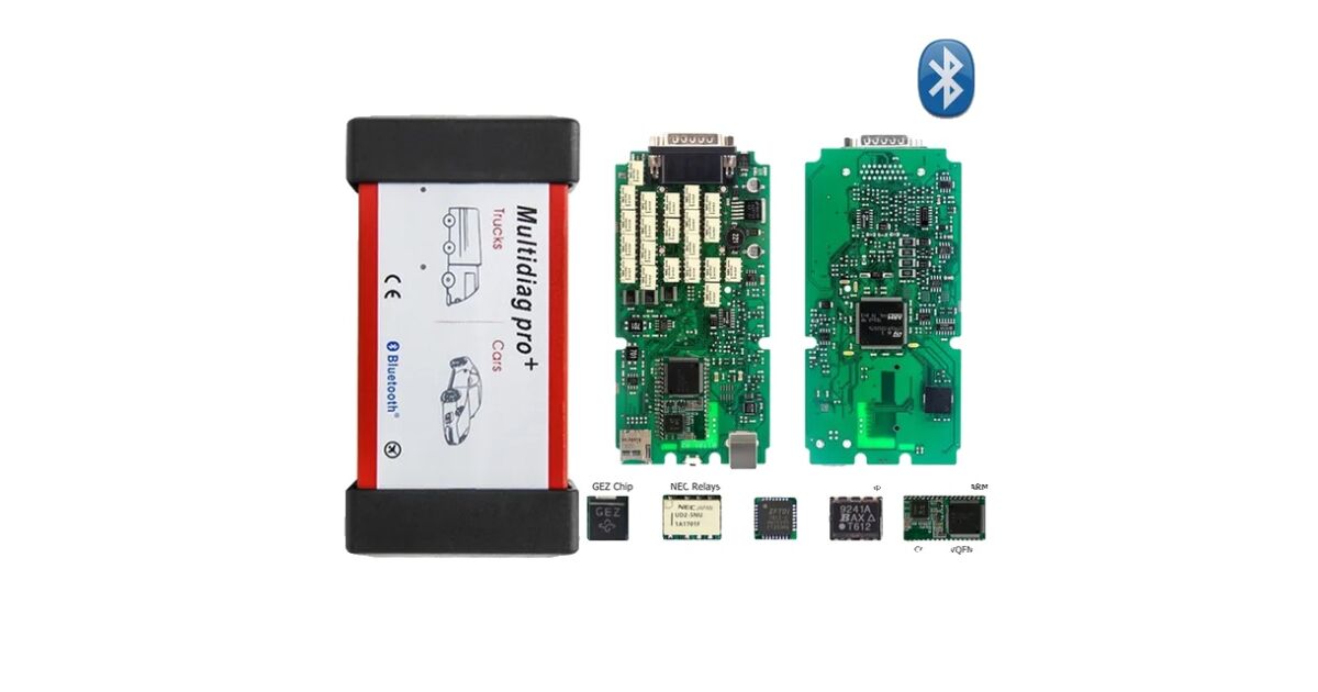 OBD2 diagnosztikai eszköz, Bluetooth -csatlakozás, NEC relé technológia ...