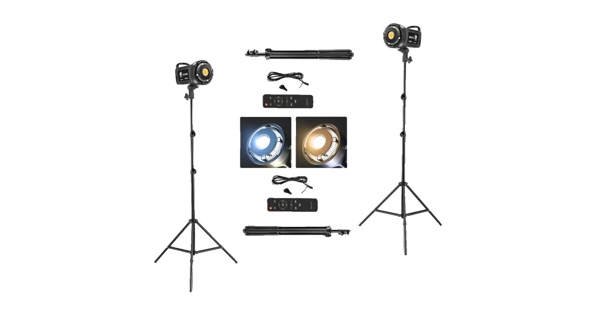 SH LED COB Video Light, BI-Color 3200K-5600K, állítható fényerő 1-100 ...