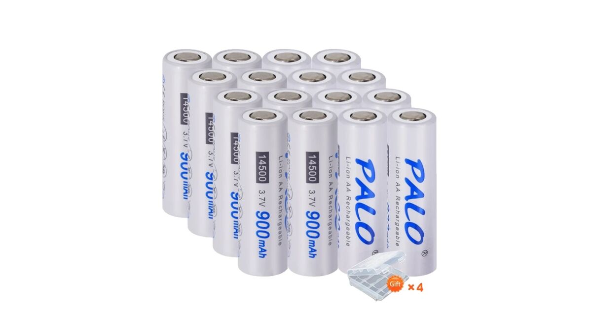 Li-ion AA akkumulátorok, 900 mAh kapacitás, 37 V feszültség, 3,7 V ...
