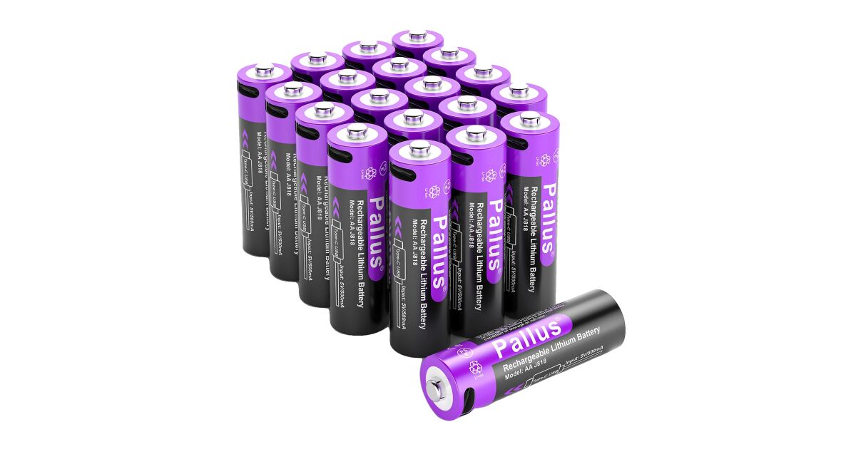 Újratölthető lítium AA akkumulátorok, 3350mAh kapacitás, gyors töltés ...
