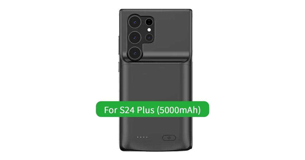 Akkumulátortöltő tok, kompatibilis az S24 Ultra 5000MAH, S24 Plus ...
