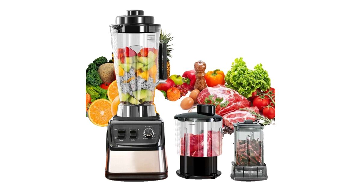 3 az 1 -ből elektromos turmixgép, 9500W teljesítmény, 3L kapacitás, 3 ...