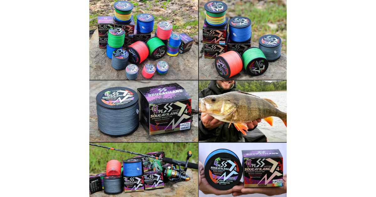 Sougayilang Fir de pescuit împletit PE 100M 4 fire – puternic și ...