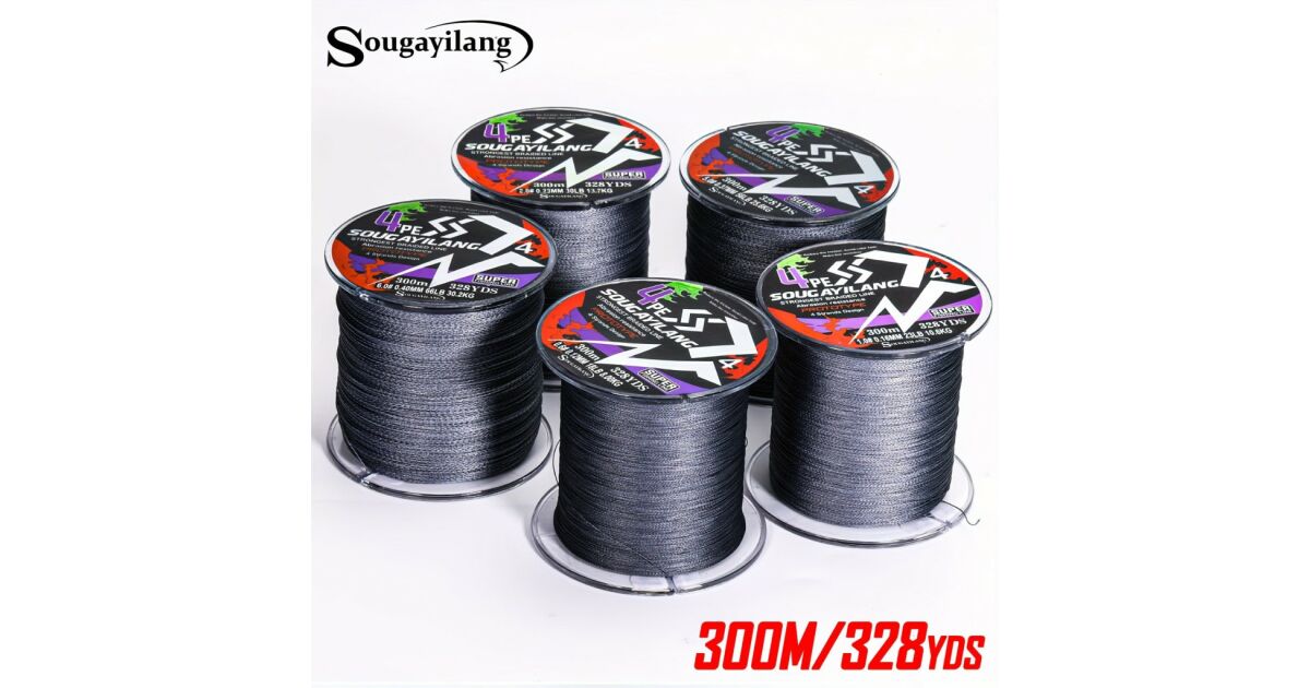 Sougayilang Fir de pescuit împletit PE 100M 4 fire – puternic și ...