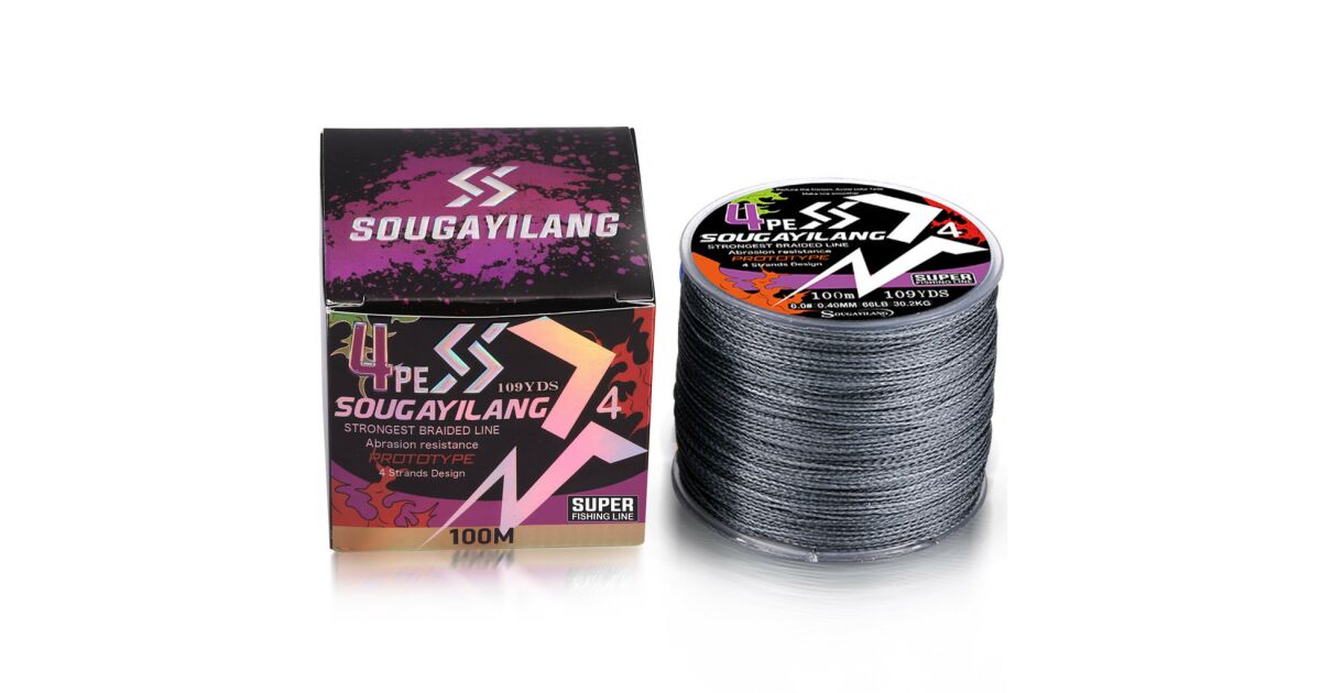 Sougayilang Fir de pescuit împletit PE 100M 4 fire – puternic și ...