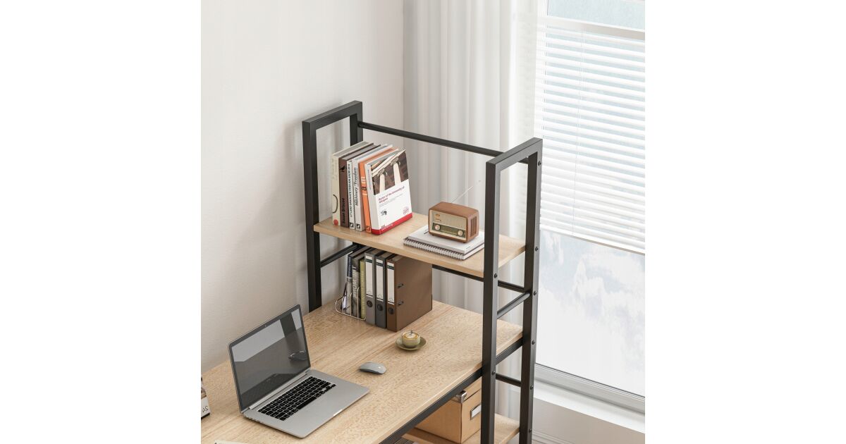 BIROU DE CALCULATOR CU RAFTURI MODERNE DE METAL LOFT MARO DESCHIS ...