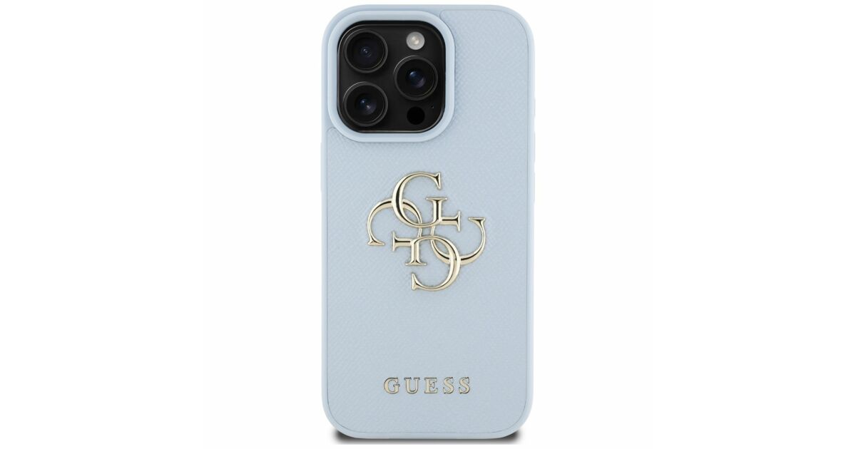 Guess Grained Big 4G Logo Small Classic logós tok iPhone 16 Pro Max-hoz ...