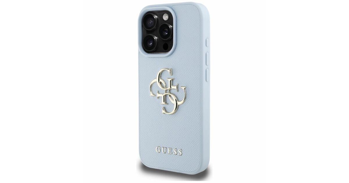 Guess Grained Big 4G Logo Small Classic logós tok iPhone 16 Pro Max-hoz ...