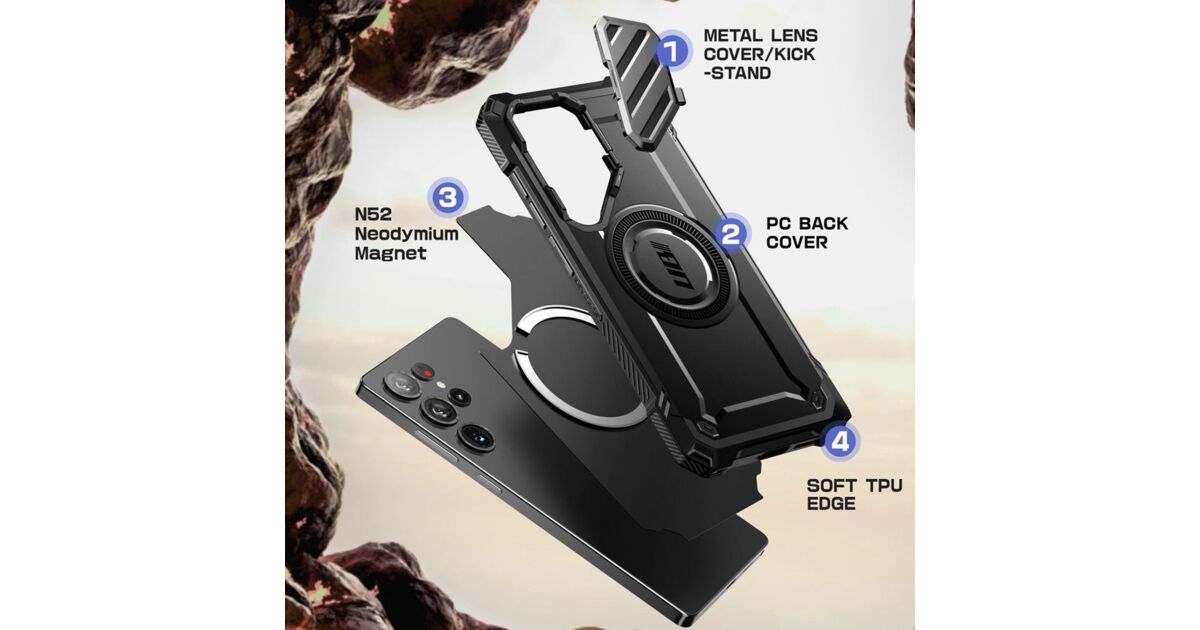 Supcase UB XT Mag tok Samsung Galaxy S25 Ultra-hoz, fekete | Pepita.hu