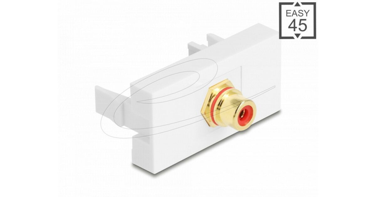 Delock Easy 45 modul RCA anya RCA anya aranyozott piros/fehér | Pepita.hu