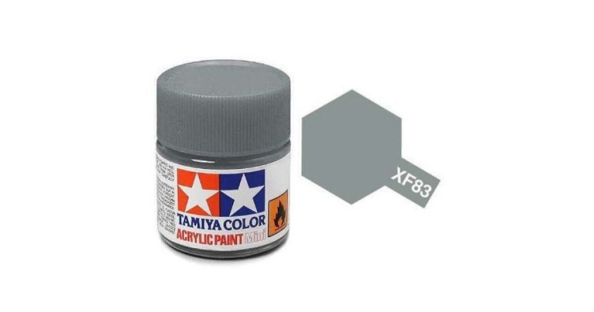 Tamiya XF-83 Acrylic Paint Mini Flat Medium Sea Gray 2 RAF 10ml (81783 ...