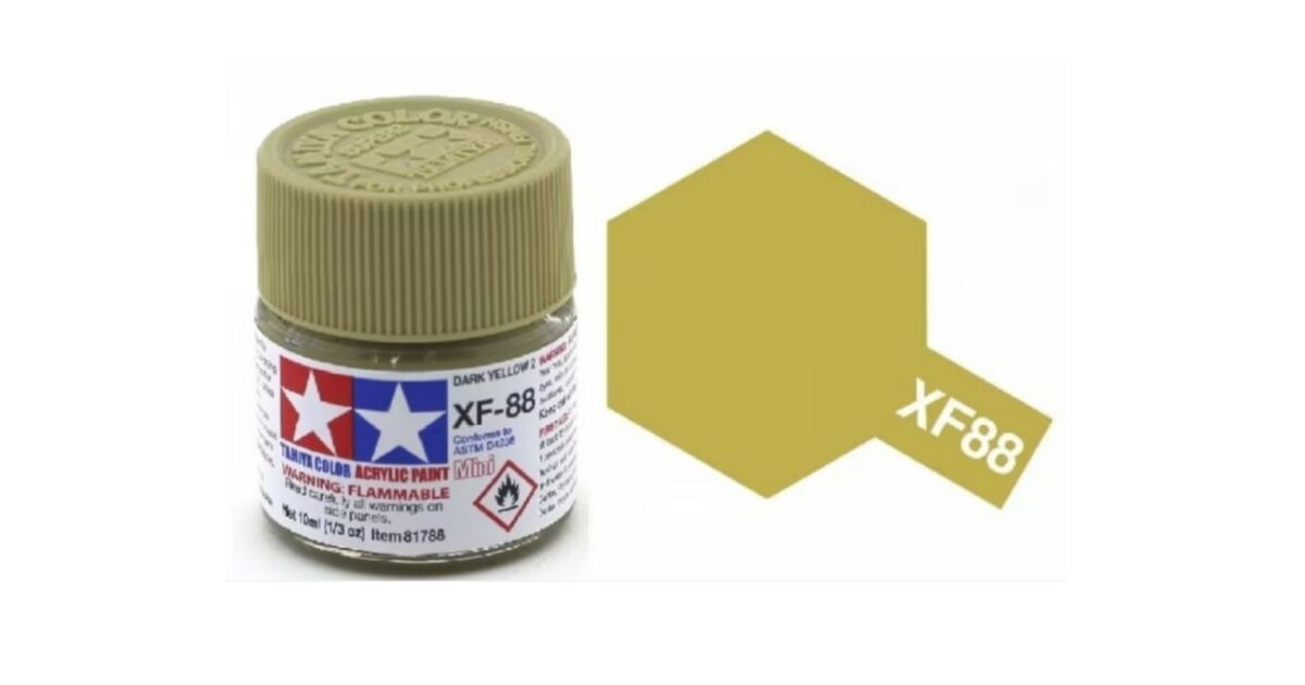 Tamiya XF-88 Acrylic Paint Mini Flat Dark Yellow 2 10ml (81788) | Pepita.hu