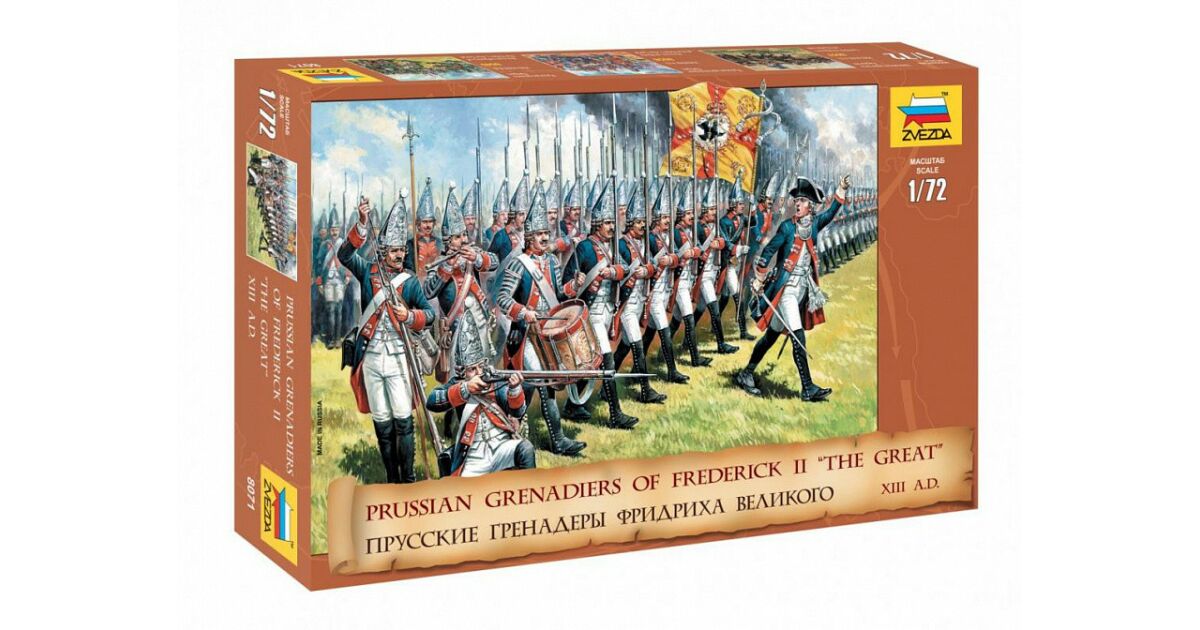 Zvezda Prussian Grenadiers of Frederick 11 The Great 1:72 (8071 ...