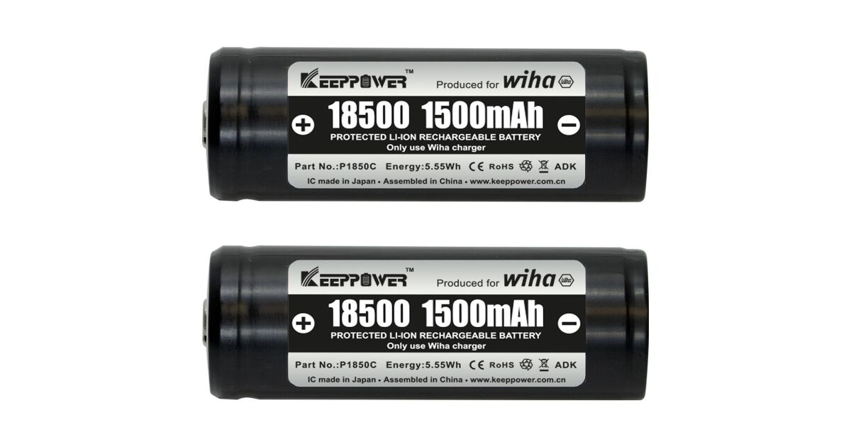 Wiha 18500 akkumulátor készlet, 2 db, 3.7V, 1.5Ah | Pepita.hu