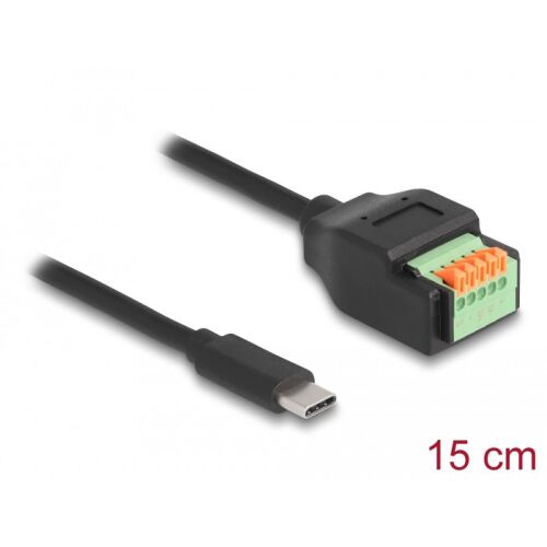 Delock ?USB Type-C 2.0 kábel apa - terminal block adapter lenyomó ...