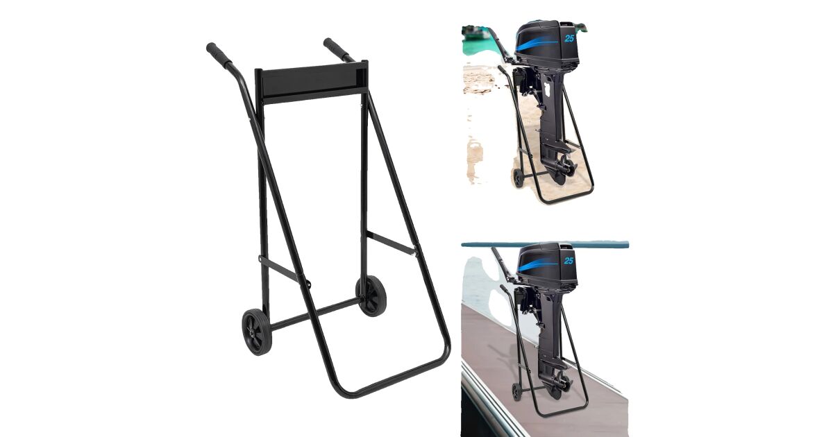 Outboard Motor Cart, Foldable Design, High Load Capacity, Durable Steel ...