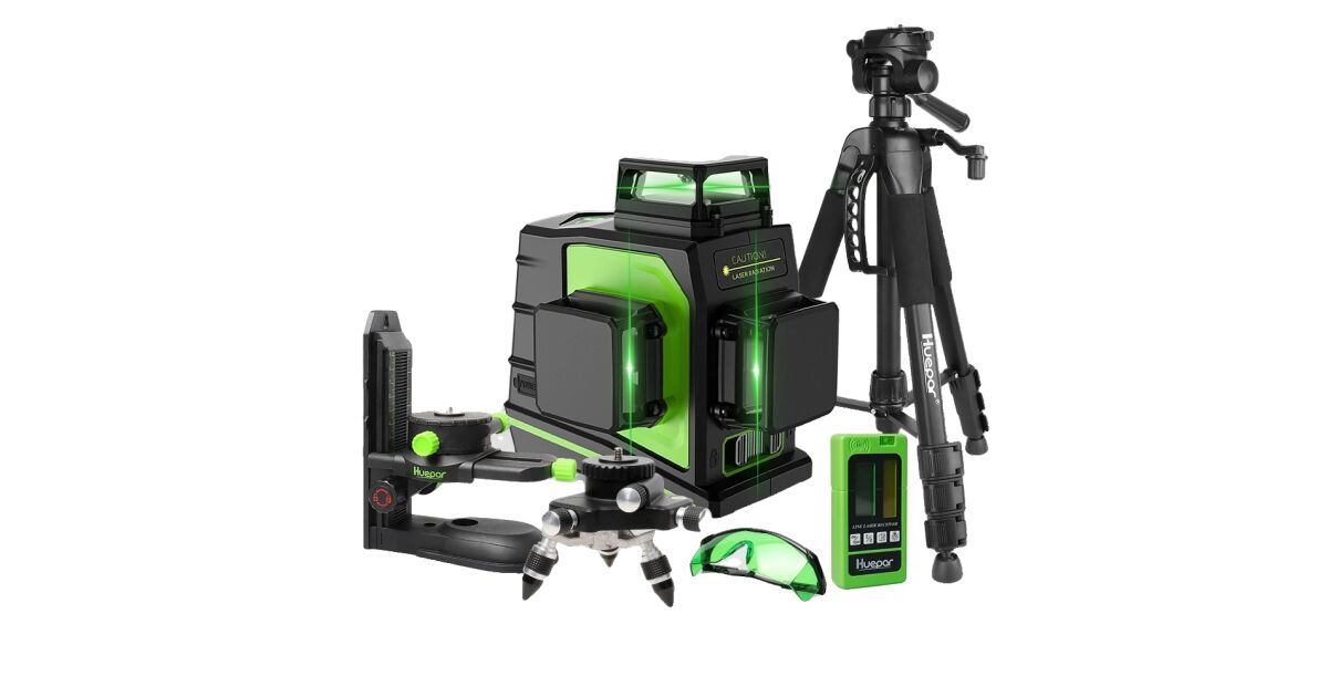 Lézeres szintű készlet, 12 vonal, önszintű zöld gerenda, Set 4 | Pepita.hu