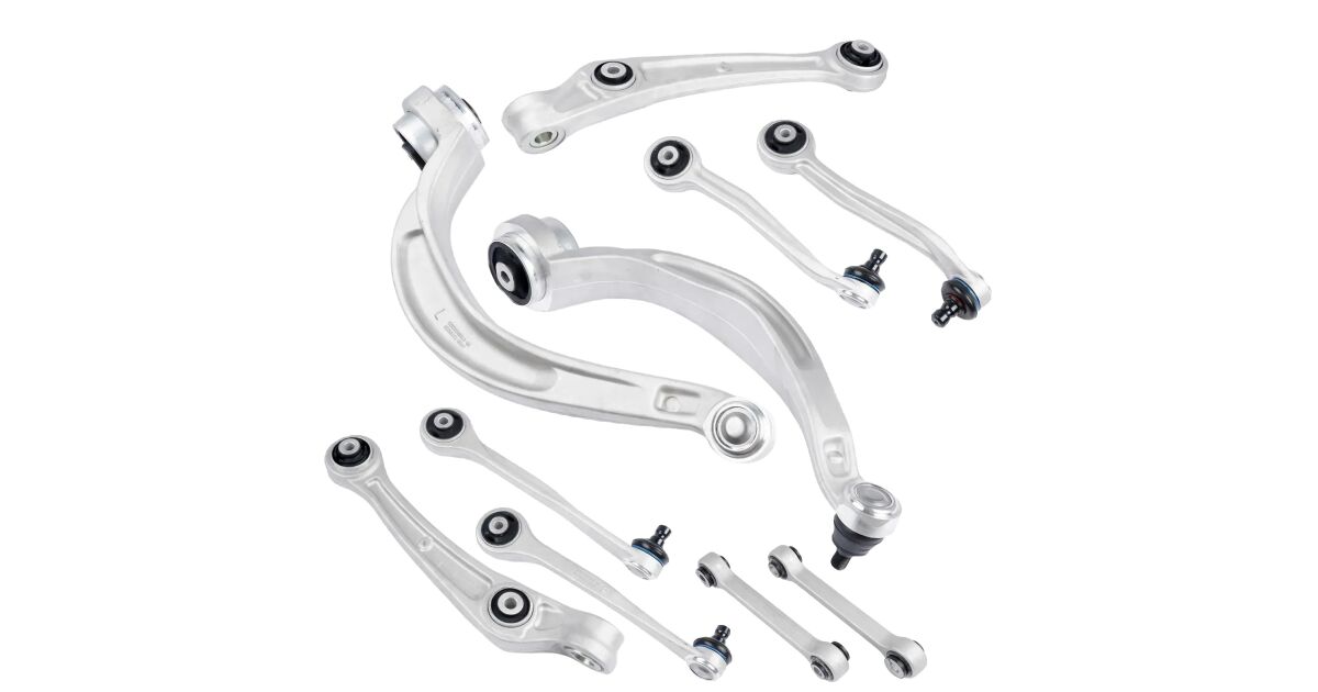 Control Arms Kit, Complete Front Suspension Set, Precision Fit for Audi ...