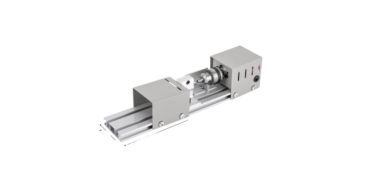 Mini eszterga, 96W teljesítmény, állítható sebesség 4000-9000rpm, Ezüst ...