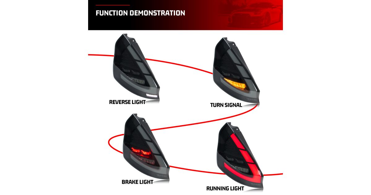 LED Tail Lights, Sequential Turn Signal, Waterproof Design, Plug-and ...