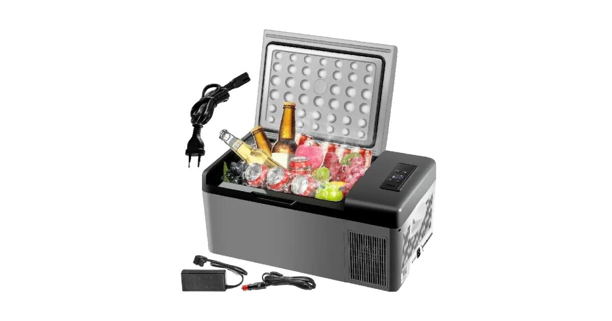 Mini Fridge, 15L Capacity, -20 to 10 Cooling Range, Portable ...