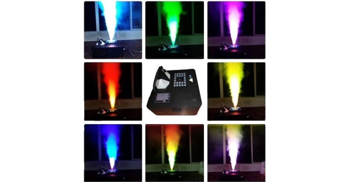 LED 24x9W RGB 3in1 Smoke Machine, 1500W Power, DMX 9 Channels, Self ...