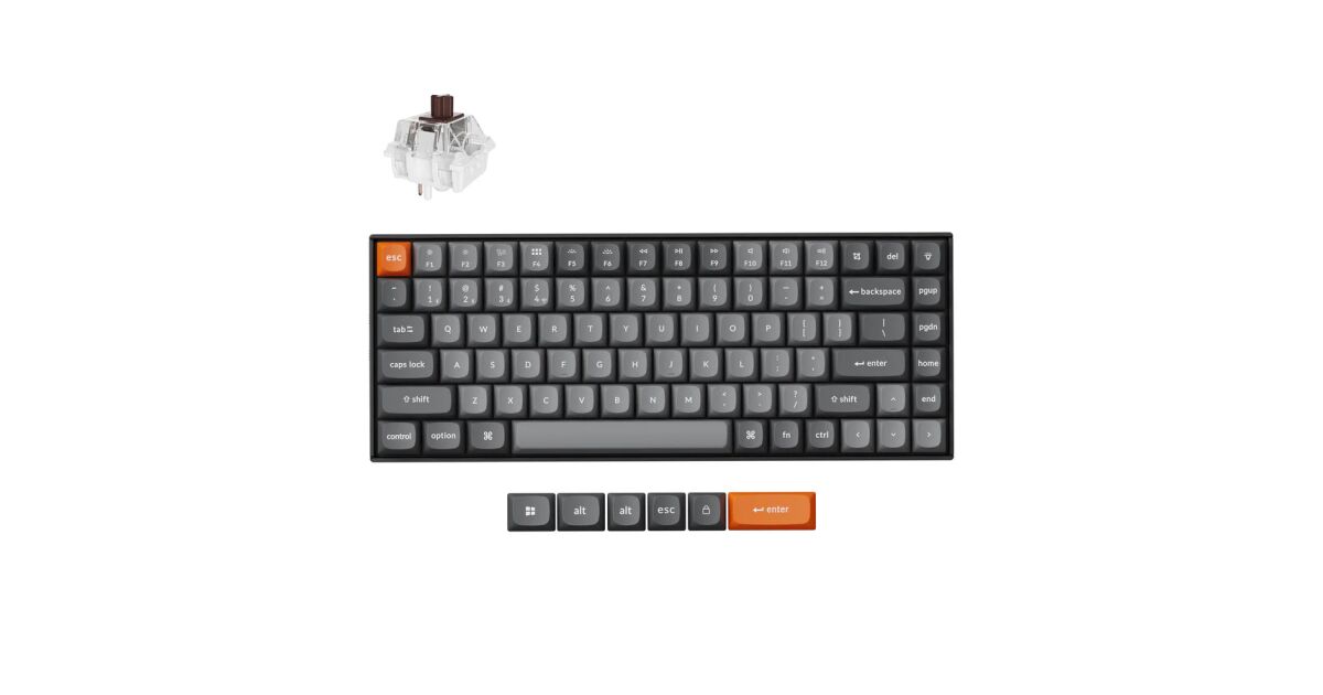 Keychron K2 Max A3 Brown Switch Wireless USB-C Mechanikus Billentyűzet ...