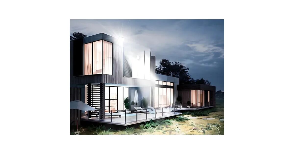 LED reflektor 50 W, 6000 K hideg fehér fény, IP66, fekete, kültéri ...