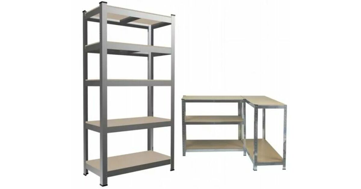 GardenLine GWI7378 2db fém Salgó polcrendszer MDF lapokkal, 150x70x30cm ...
