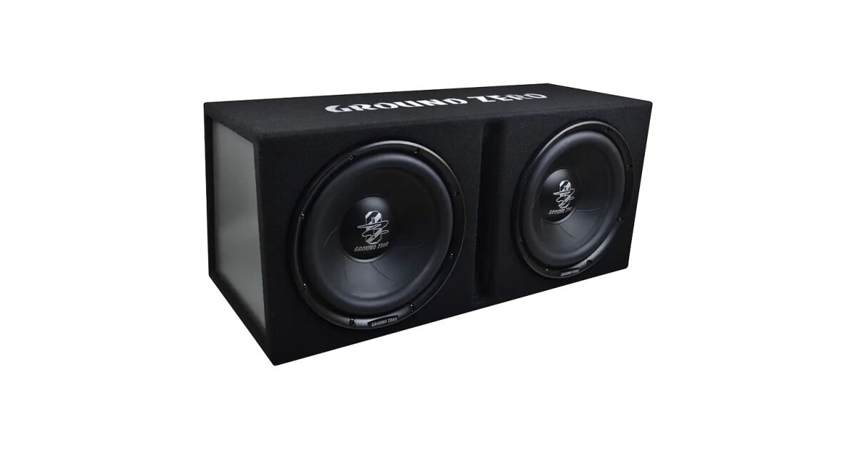 Subwoofer auto dublu Ground Zero GZIB 2.30BR – 2x300mm, 1000W max ...