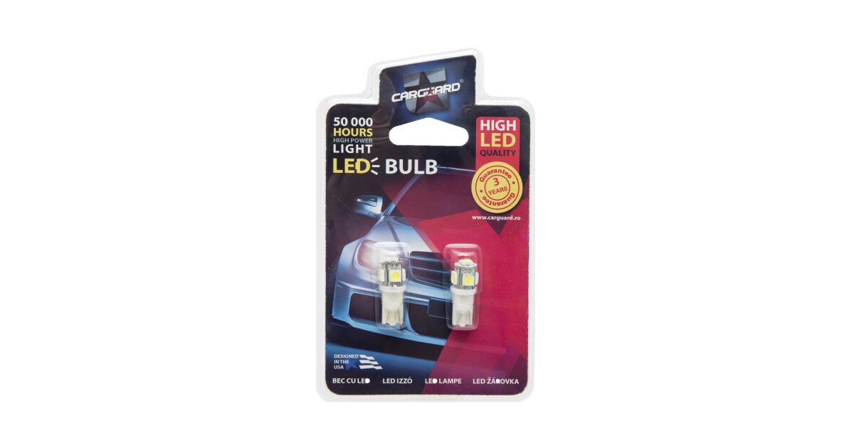 Bec LED T10 1,25W 90 lumen 6000 K 5 SMD LED | Pepita.com