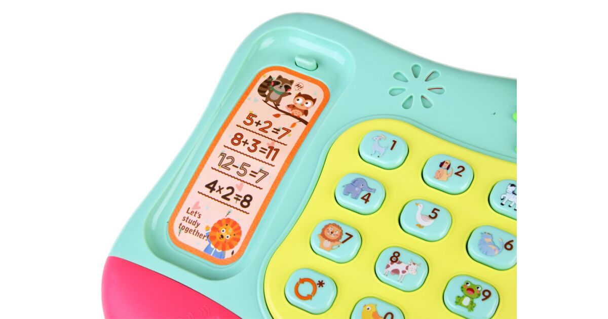 Telefon cu butoane colorate, melodii și lumini | Pepita.com