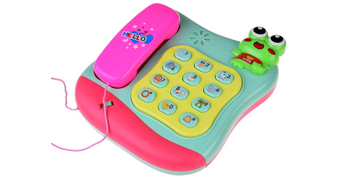 Telefon cu butoane colorate, melodii și lumini | Pepita.com