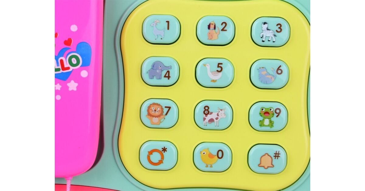 Telefon cu butoane colorate, melodii și lumini | Pepita.com