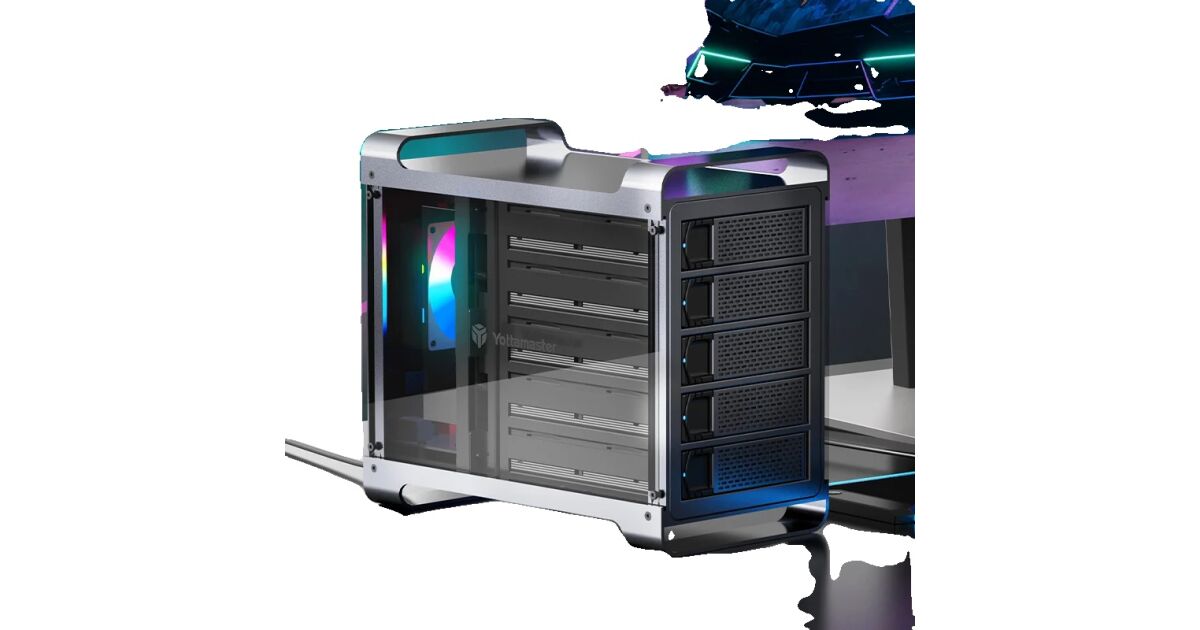 Yottamaster külső merevlemez -tok, 4/5 Bay Raid, 64TB/80 TB kapacitás ...